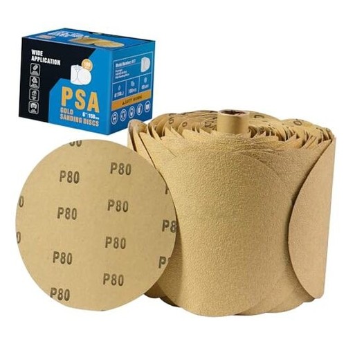 100 PCS PSA Sanding Discs 6 Inch Adhesive Backed Sandpaper 80 Grit ...