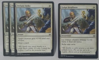 MTG Defiant Strike War of the Spark 009/264 Regular Common 3x English ...