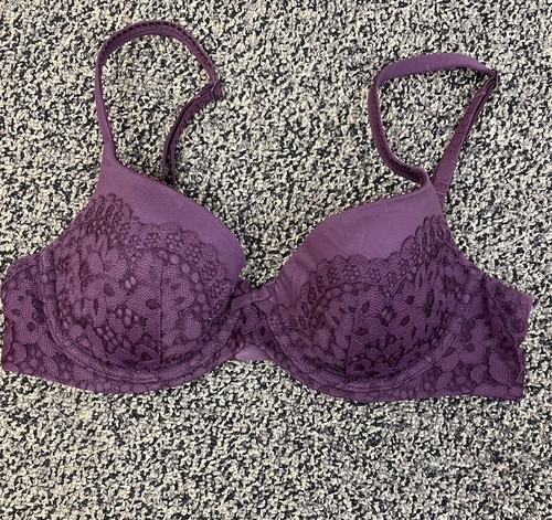 Victorias Secret Body By Victoria Lined Demi Bra Purple 32C women ...