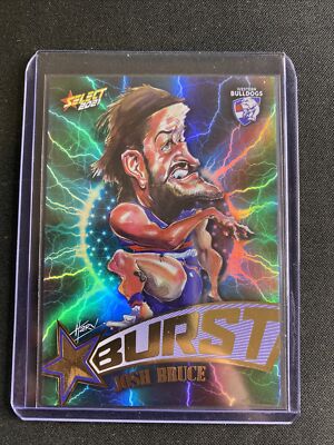 2021 AFL Select Footy Stars Josh Bruce SP Lightning Burst Card- # 116/ ...