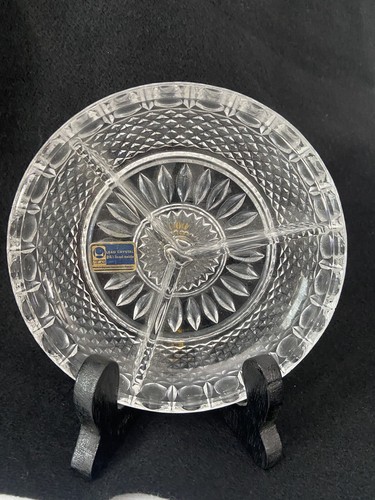 Vintage Divided Candy Serving Dish Lausitzer Lead Crystal Glass Germany ...