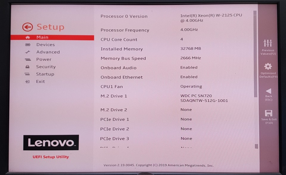 Lenovo ThinkStation P520c Xeon W-2125 4GHz 32GB 512GB NVMe 1TB HDD ...