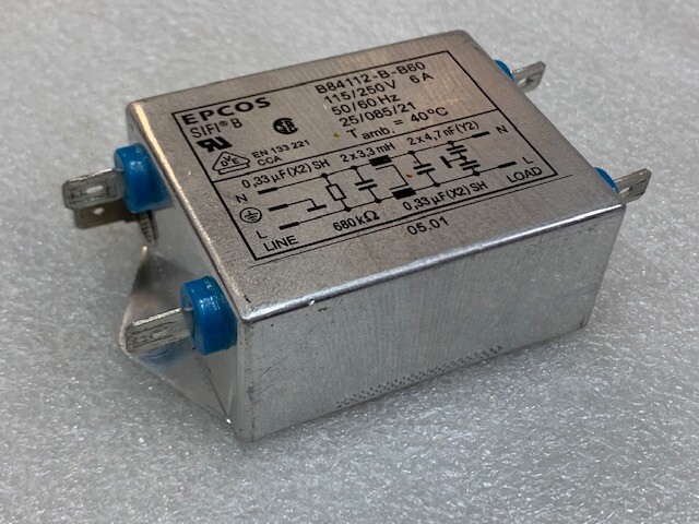 Epcos Line Noise Filter B84112-B-B60 115/230V 6A 50/60Hz Used Good ...