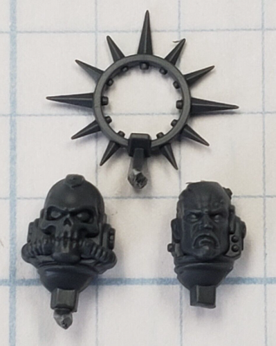 Warhammer 40k Space Marine Bits Primaris Chaplain on Bike Skull Head w ...