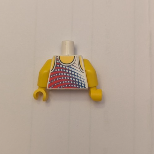 Lego Minifigure Parts Torso Tank Top Surfer Silhouette Pattern Yellow ...