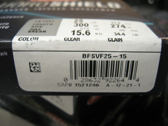 BERKLEY FISHING PRODUCTS 1521246 BERK FLUOROSHIELD 300YD 25LB CLEAR for ...