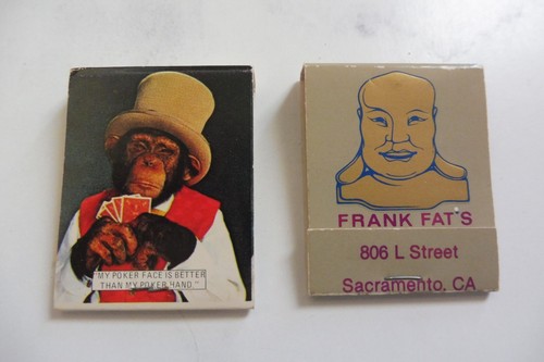 VTG UNSTRUCK MATCHES POKER CHIMP MONKEY FRANK FAT'S LIQUORS FUNNY ...