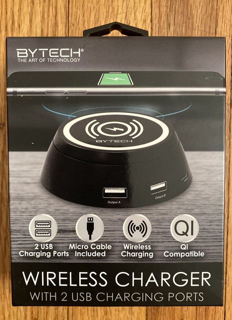 Bytech Wireless Charger w/ 2 USB Charging Ports BY-OP-CP-150-BK for ...