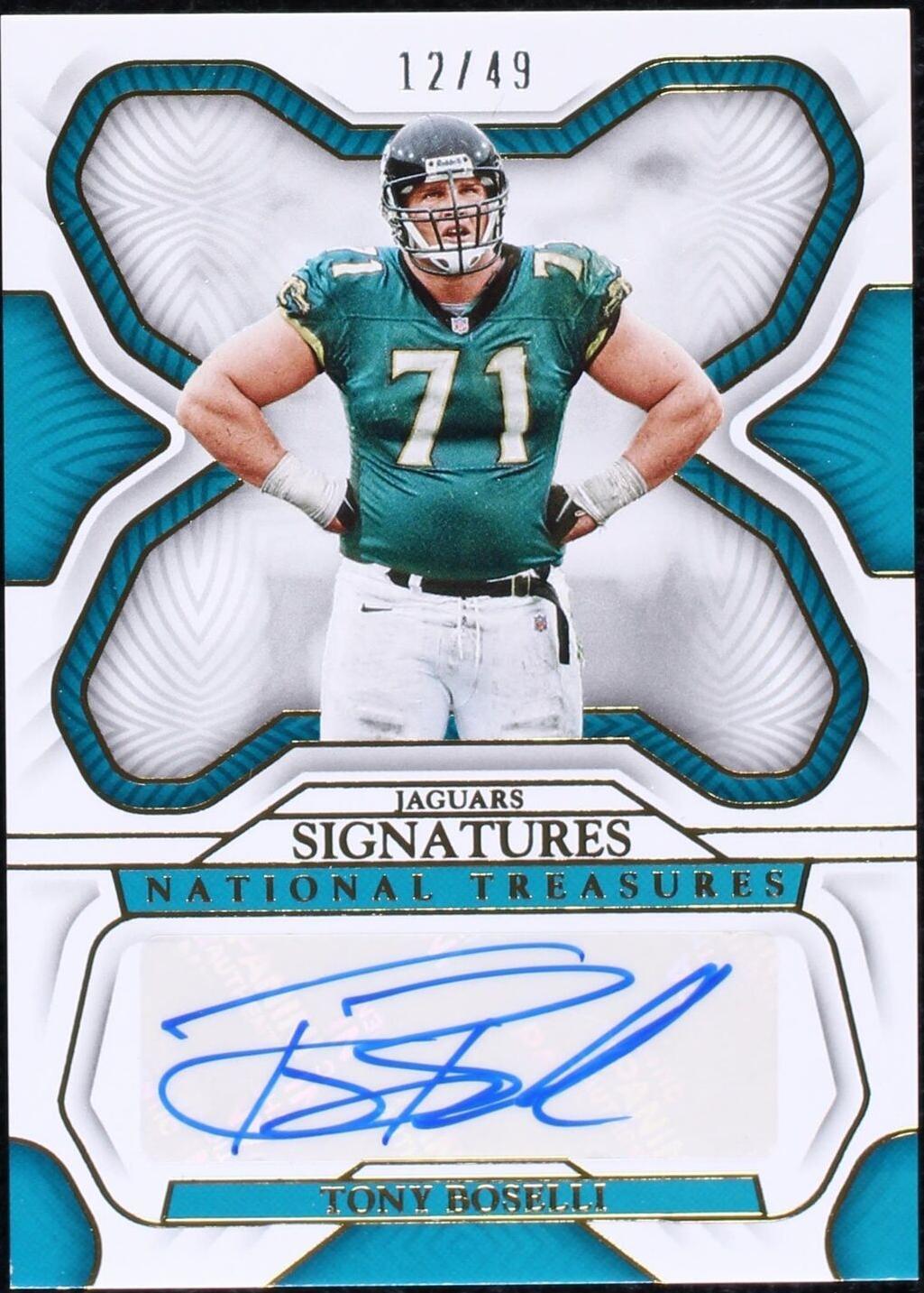 2022 Panini National Treasures - Signatures Tony Boselli #SIG-TBO Gold ...