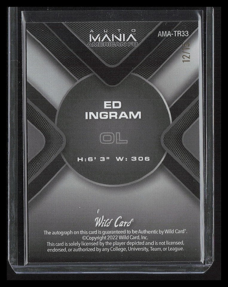 ED INGRAM 2022 Wild Card Auto Mania We The People 12/15 Minnesota ...