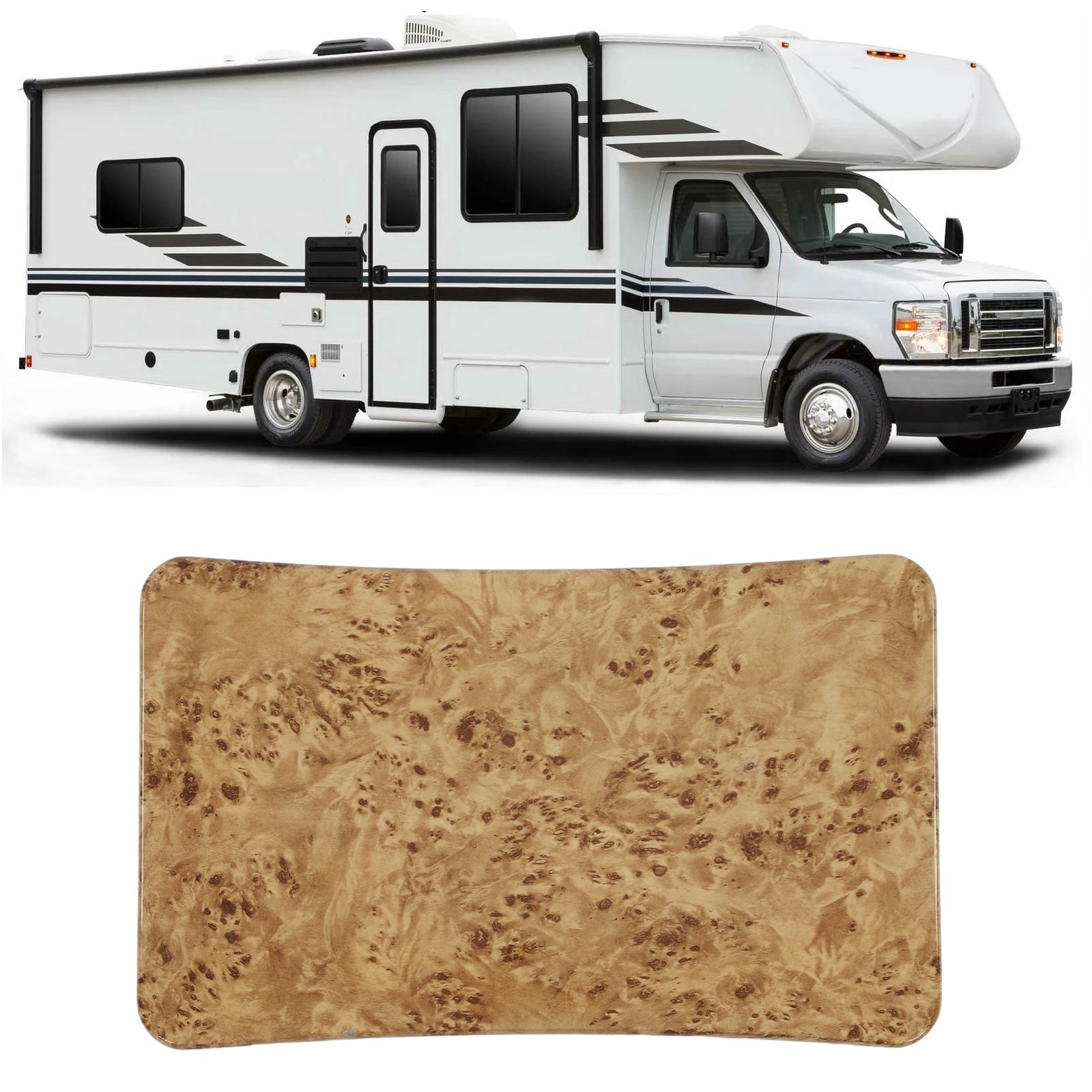 Beige L580 W340mm RV Table Top Wood Removable Boat Table Top For ...