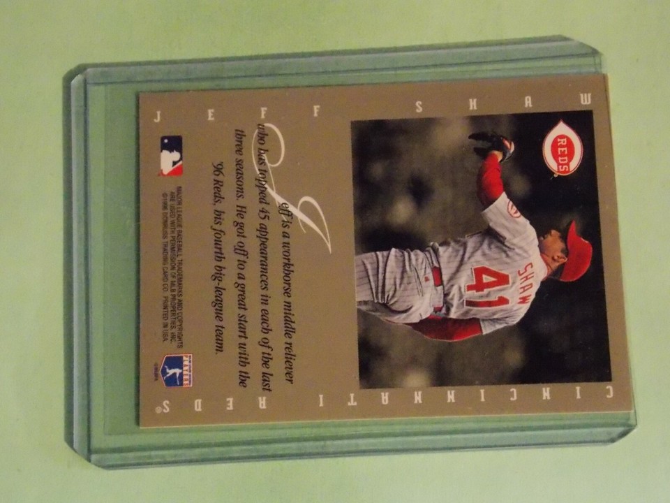1996 Leaf Jeff Shaw Auto Autograph Signature Series Reds | eBay