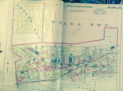 1906 NORTH PITTSBURGH SHALER OHARA TOWNSHIPS PENNSYLVANIA GM HOPKINS ...