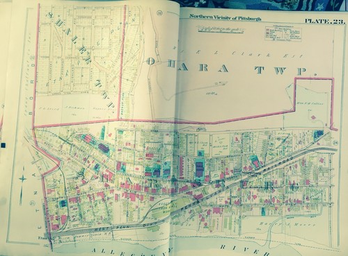 1906 NORTH PITTSBURGH SHALER OHARA TOWNSHIPS PENNSYLVANIA G.M. HOPKINS ...
