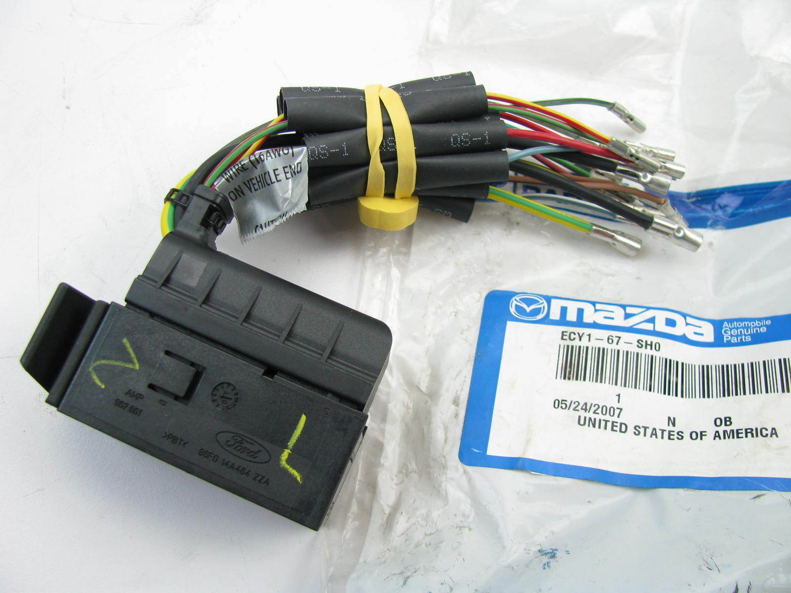 Genuine Mazda ECY1-67-SH0 ABS Brake Pump Module Pigtail Wire Harness ...