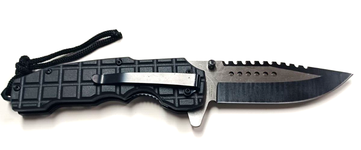 SPRING ASSISTED KNIFE 8.75 INCH OVERALL APPROX. 3.75 INCH BLADE ...