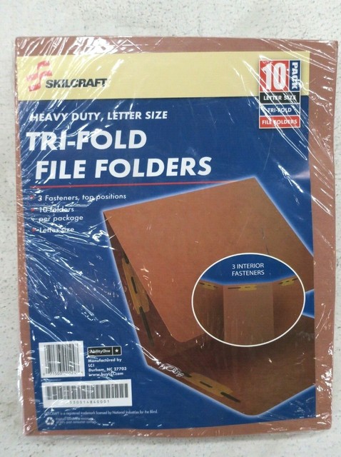 SKILCRAFT 7530-01-484-0001 Recycled Tri-Fold File Folder, Letter Size ...