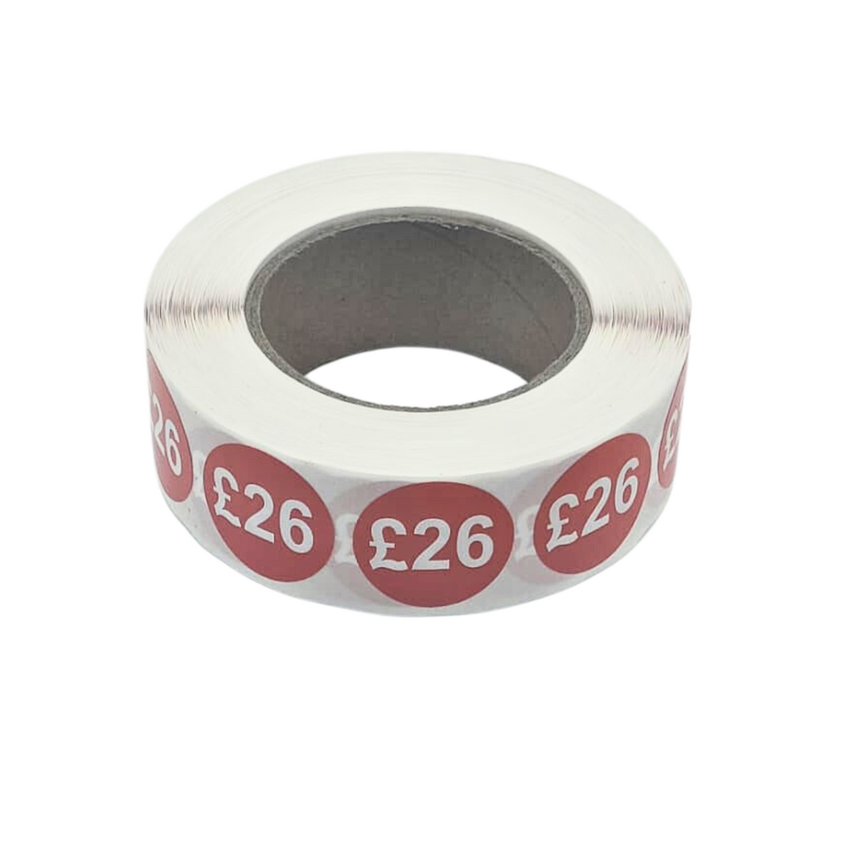 1000x 25 mm red price self adhesive stickers sticky labels | eBay UK