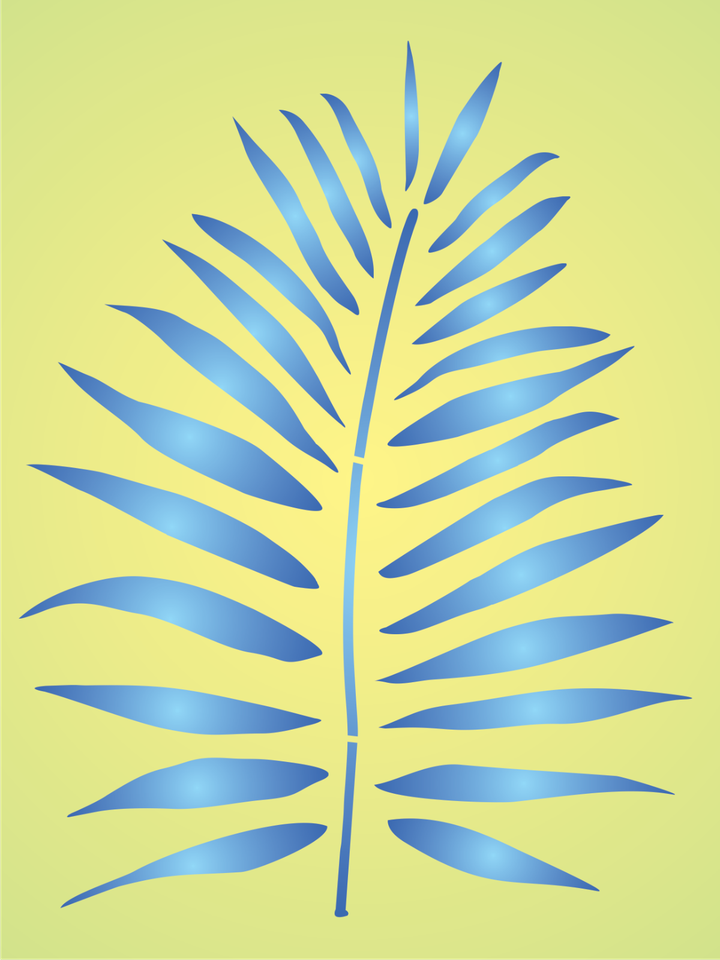Fern Frond Stencil 11" tall Frond Boho Woods Garden Fern Forest DIY ...