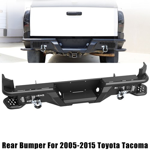 Steel Rear Bumper For 2005-2015 Toyota Tacoma Bumper with LED Lights D ...