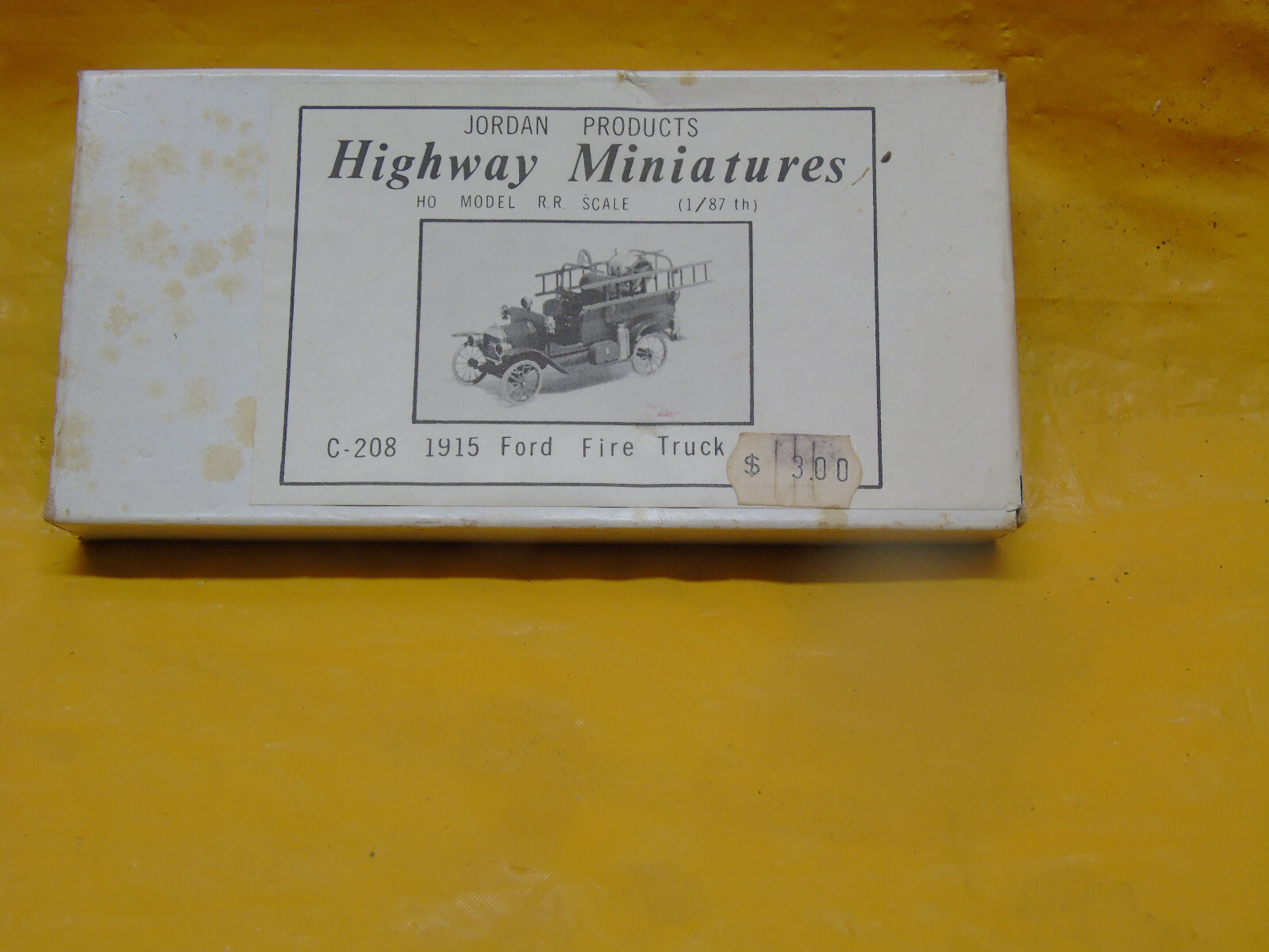 Jordan Highway Miniatures 1 87" HO Model Scale 1913 Ford Fire Truck for ...