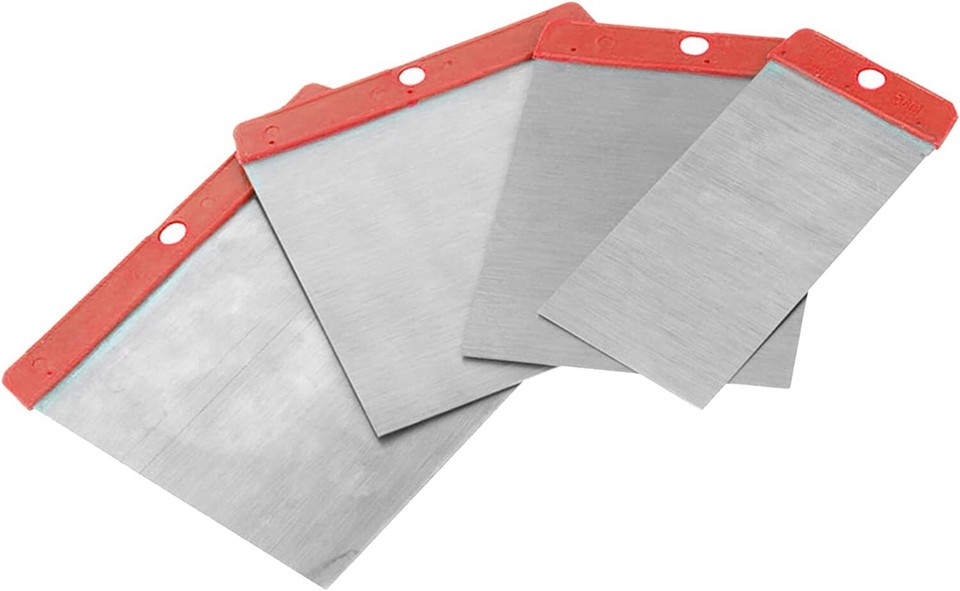 4x Flexible Putty Filling Knives Blade Set Carbon Steel Filler All ...