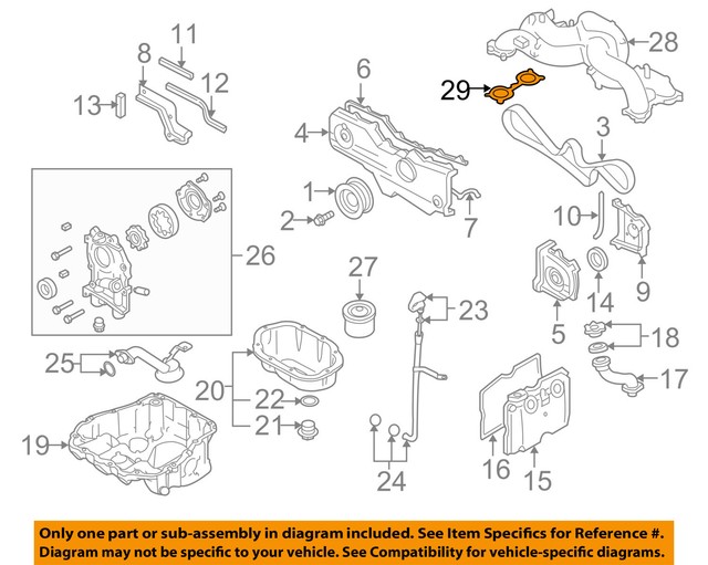 Subaru 14035AA540 Genuine OEM Intake Manifold Gasket for sale online | eBay