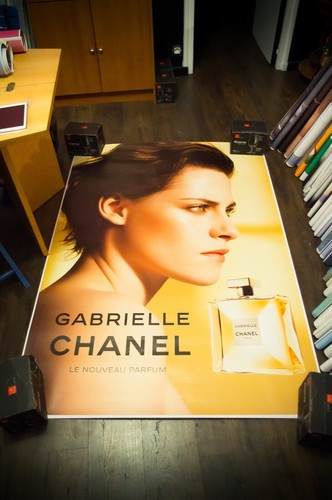 CHANEL KRISTEN STEWART French Bus Vintage Advertising Fashion Poster ...