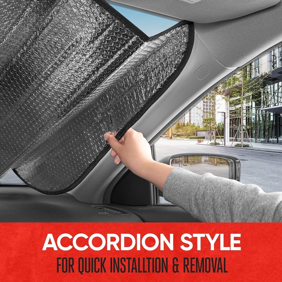 Motor Trend Auto Sun Shade - GRAY Jumbo Windshield Front Window ...