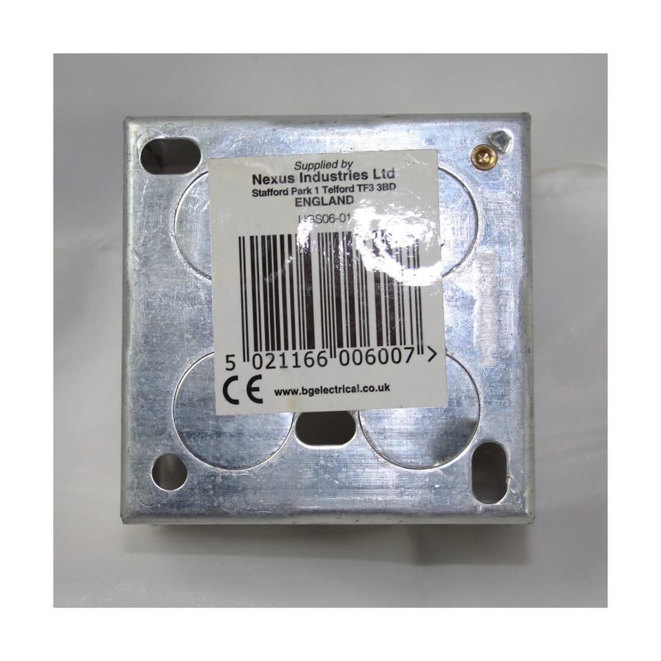 15 x 1 Gang 47mm Single Metal Back Box Galvanised Switch Socket ...