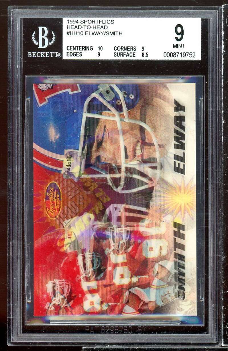 John Elway/Neil Smith Card 1994 Sportflics Head-To-Head #HH10 BGS 9 (10 9 9 8.5) | eBay