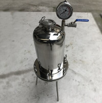 10L Liquid Filter Cylinder Positive Pressure Filter Manifold Oil Wine ...