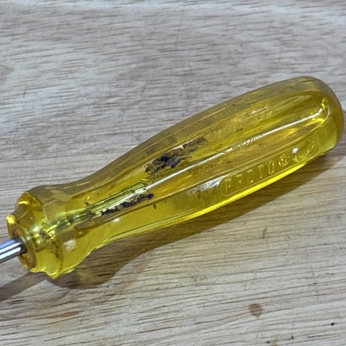 Proto Phillips Screwdriver Clear Yellow Hard Handle 5.25" Long 9680 USA ...