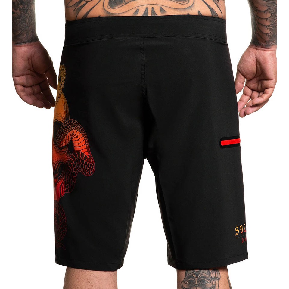 Sullen Clothing Badehose - Sarok Board Shorts Totenschädel Schlange ...