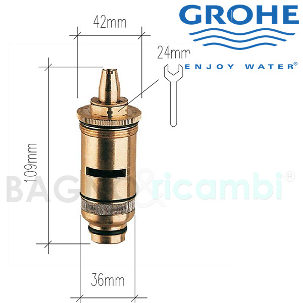 Grohe Grohmix Thermostatic Valve Cartridge - 47012000 for sale online ...