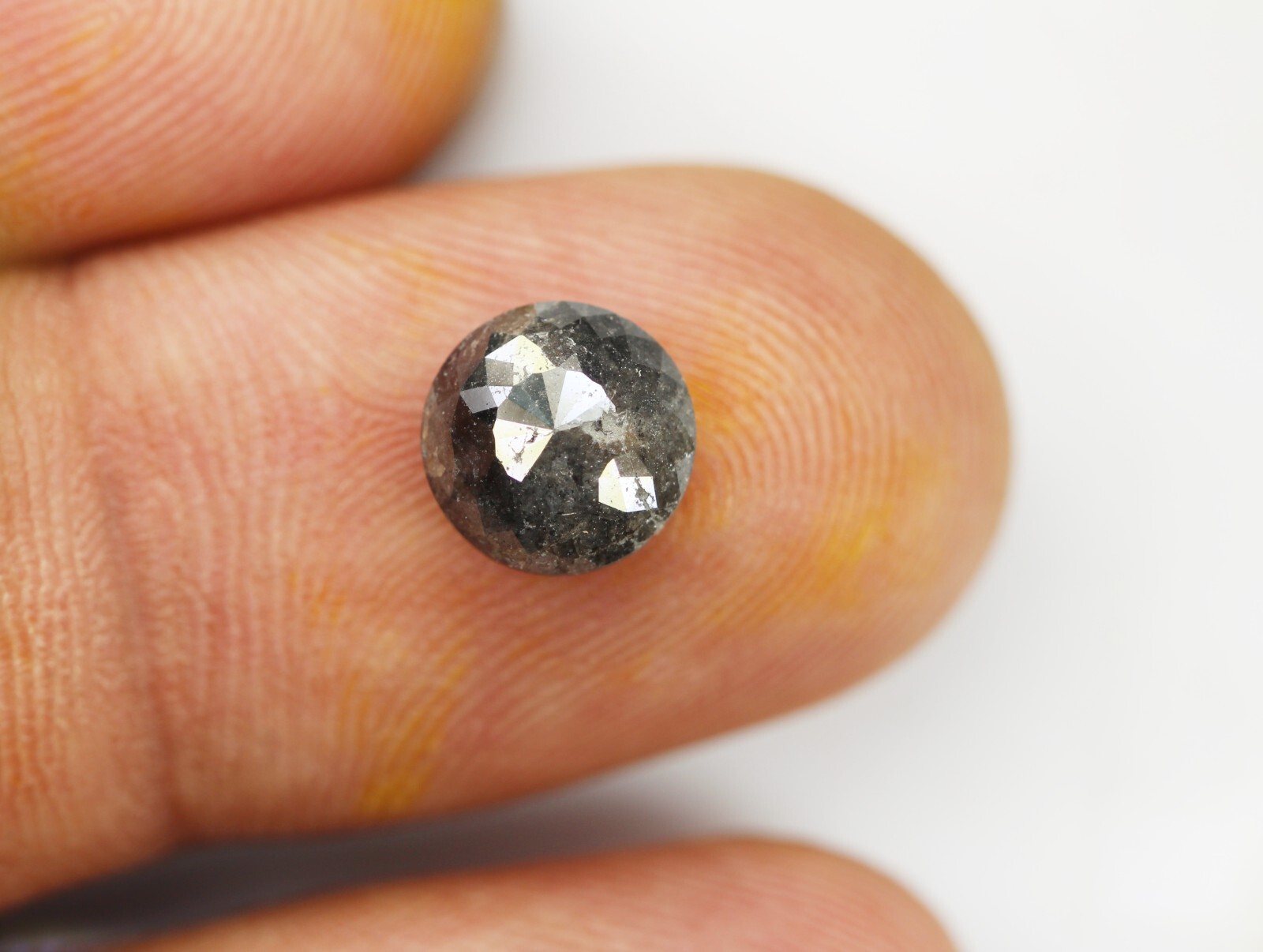 2.54 Ct Natural Loose Round Rose Cut Diamond Grey Color Rustic Diamond ...