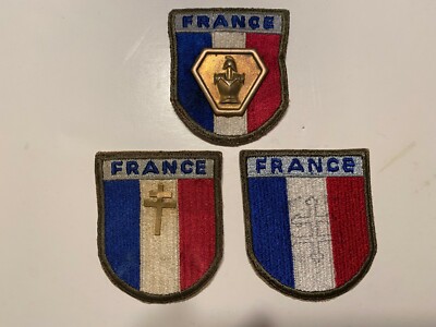 pk501 Original WW2 Free French Set Of 3 Patches US Made WB11 | eBay
