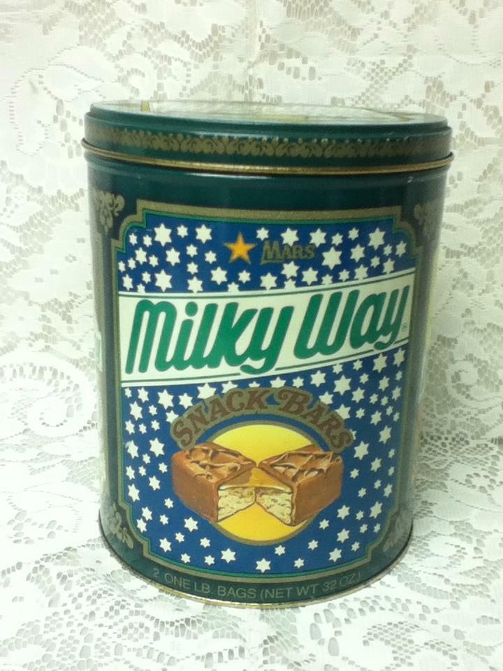 1980 Milky Way Advertising Candy Tin Box , 7.5in L x 6in Diameter | eBay