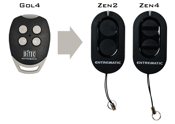 4 channel Ditec / Entrematic ZEN4 remote control - new version of GOL4 ...