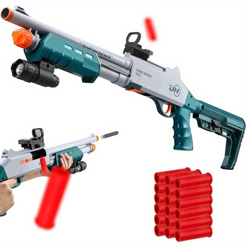 Manual Loading Foam Shotgun Model Toy Gun Shell Projectile Soft Bullet ...