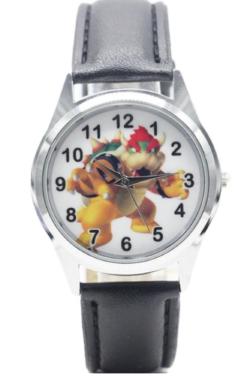 Super Mario Character Bowser Genuine Leather Band Wrist Watch | eBay