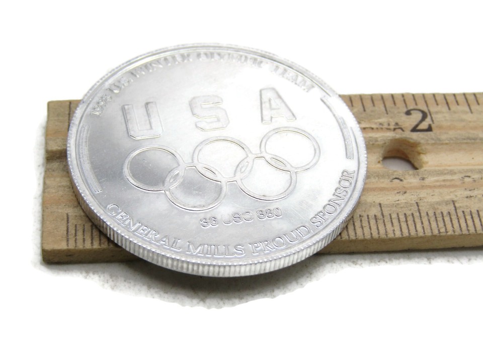 Nagano 1998 USA Olympic Luge Token Coin Silver Tone | eBay