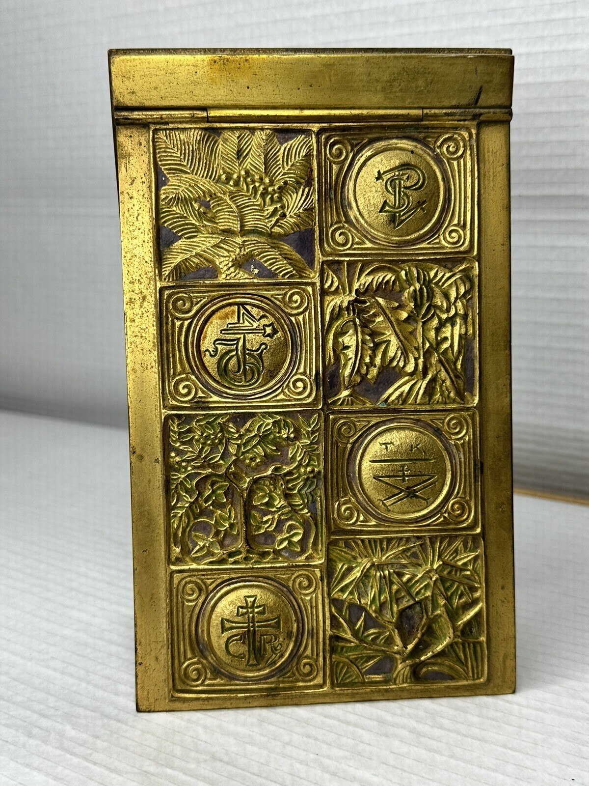 ANTIQUE TIFFANY STUDIOS NEW YORK #1021 BOOKMARK PATTERN NOTEPAD:AGED ...