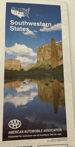 1992 Edition AAA Southwestern States Travel Road Map~ | eBay