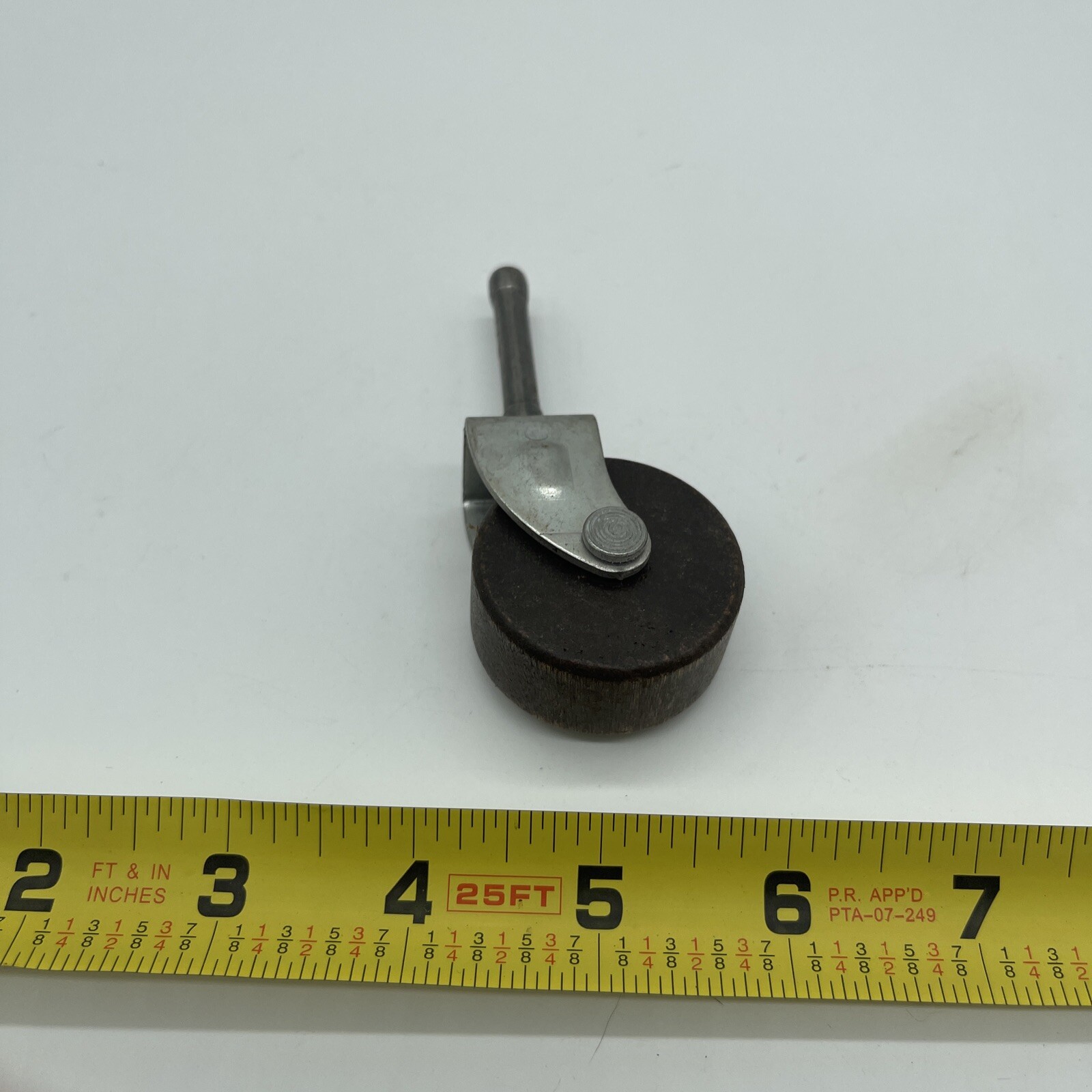 Vintage Wood Wheel Furniture Caster Metal Base Furniture Restoration 1. ...