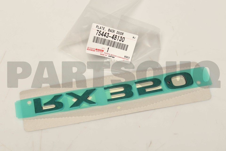 7544348130 Genuine Toyota PLATE, BACK DOOR NAME, NO.3 75443-48130 | eBay