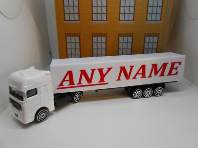 TOY LORRY TRUCK PERSONALISED *ANY* NAME Toy Car MODEL boy girl BIRTHDAY ...