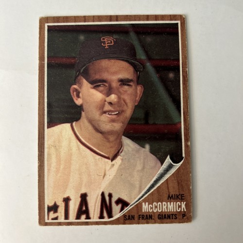1962 Topps Baseball Mike McCormick San Francisco Giants Card #107 | eBay