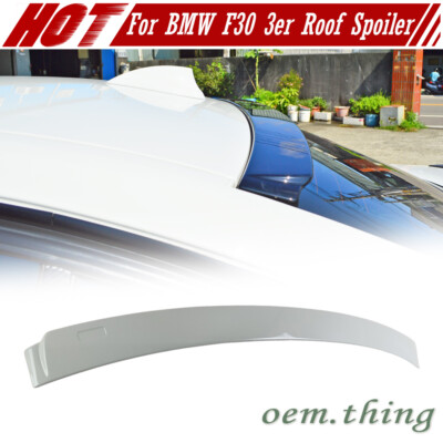 US Painted White Fits BMW F30 F80 M3 3-Series Sedan A Type Roof Spoiler ...