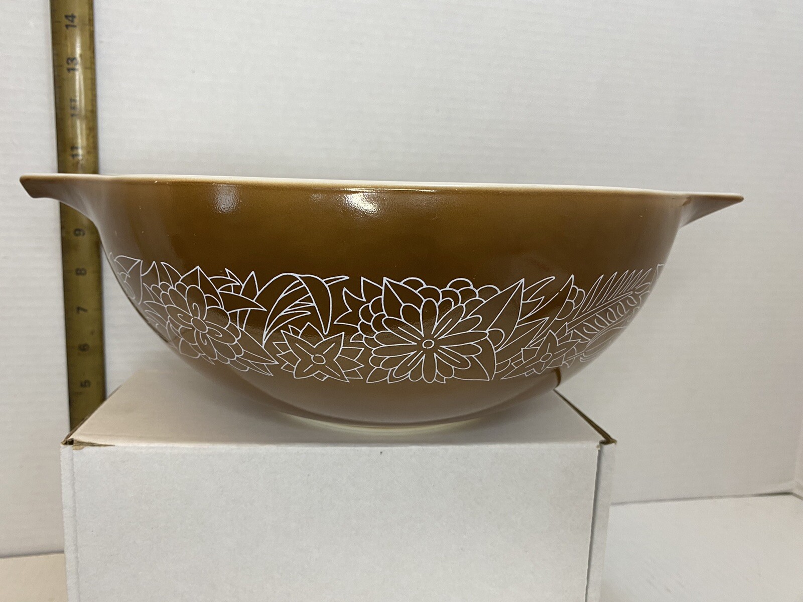 Vintage Pyrex Woodland Brown Tan Cinderella Mixing Bowl 4 Qt #444 ...